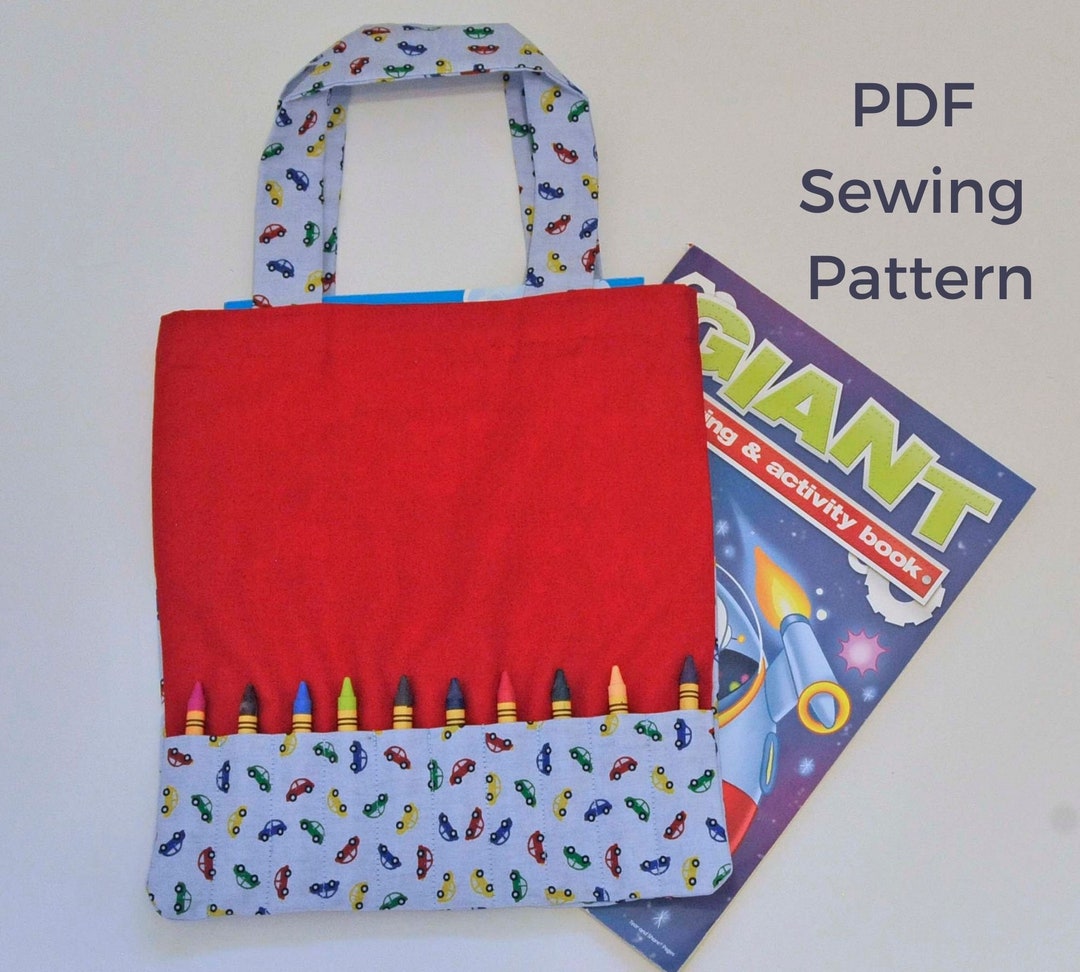 Coloring Bag Sewing Pattern, PDF Downloadable Sewing Pattern ...