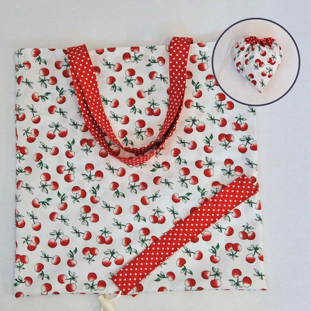 Reusable Fold up Market Bag Sewing Pattern, PDF Downloadable Sewing ...