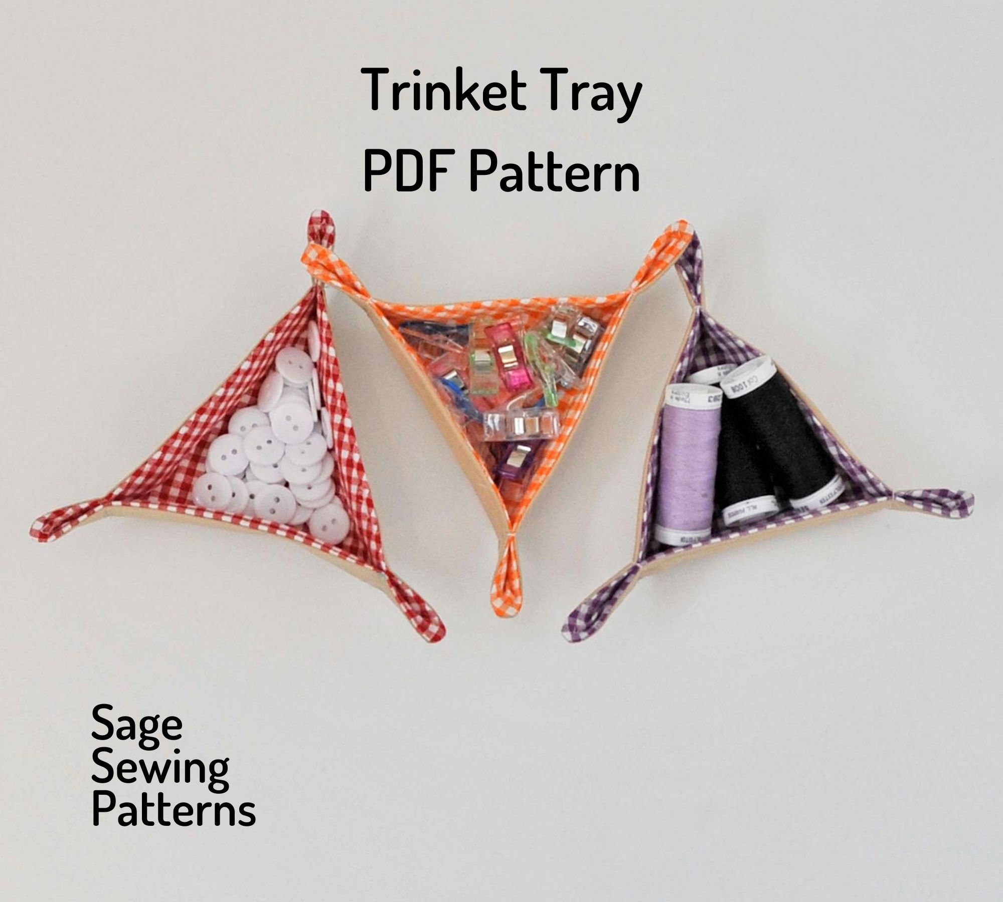 Triangle Candy Dish PDF Downloadable Sewing Pattern PURIM - Etsy
