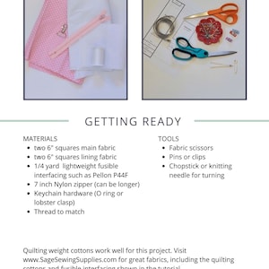 Keychain Zipper Pouch, PDF Downloadable Sewing Pattern, Zipper Wallet ...