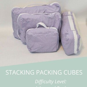 Stacking Packing Cubes PDF Downloadable Sewing Pattern, 4 Sizes ...