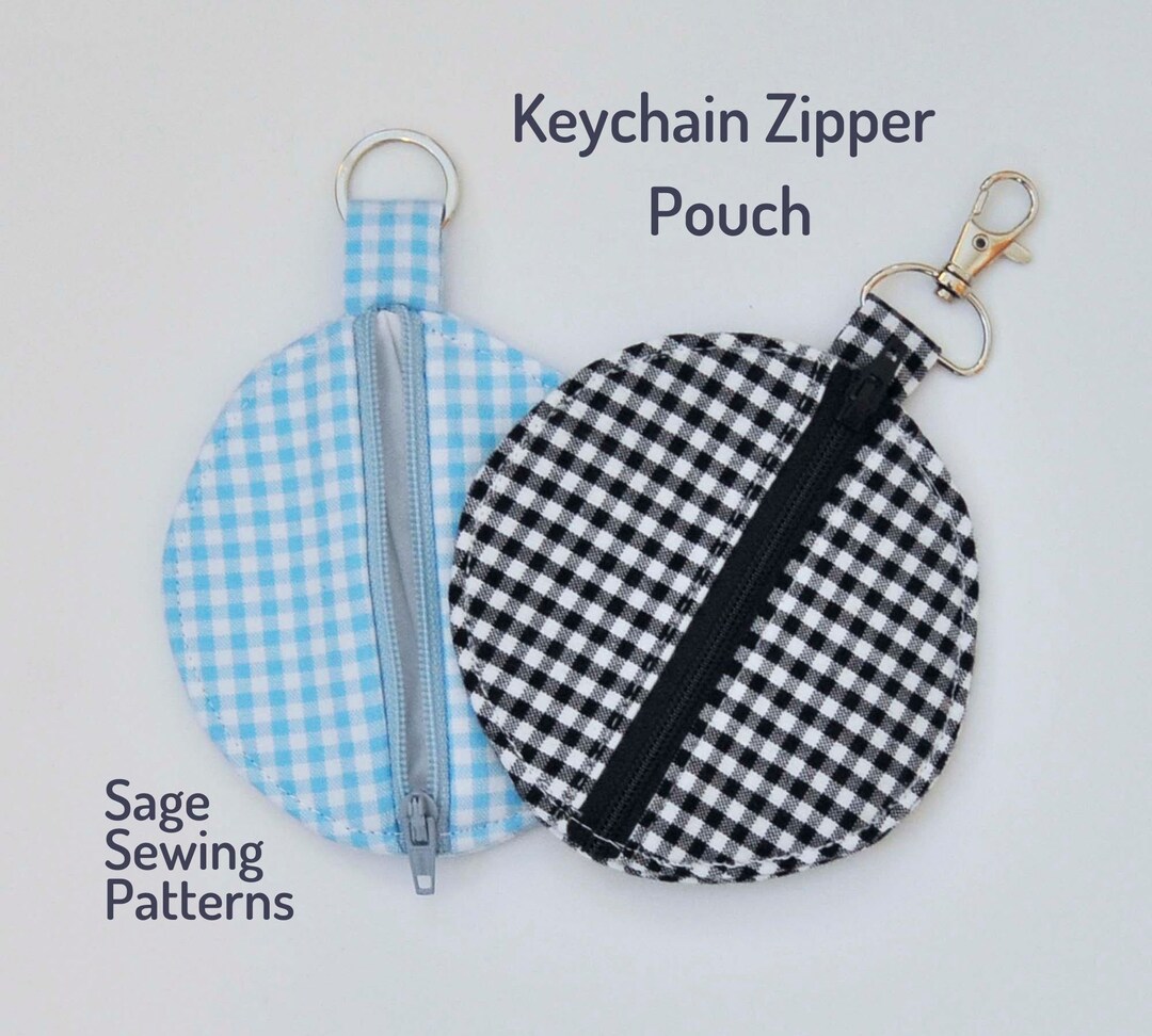 Keychain Coin Purse, PDF Downloadable Sewing Pattern, Zipper Pouch ...