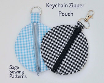 Keychain Zipper Pouch PDF Downloadable Sewing Pattern Zipper - Etsy