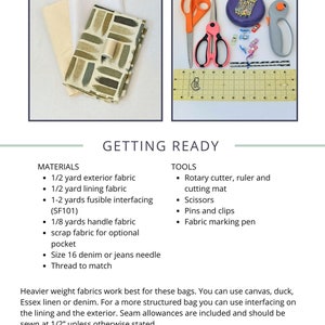 Large Tote Bag Sewing Pattern, PDF Downloadable Sewing Tutorial, Canvas ...