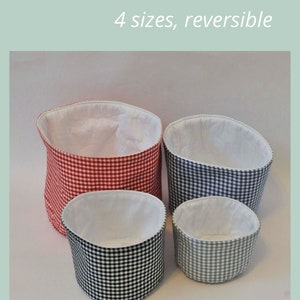 Round Bottom Fabric Bucket, 4 Sizes PDF Downloadable Sewing Pattern ...
