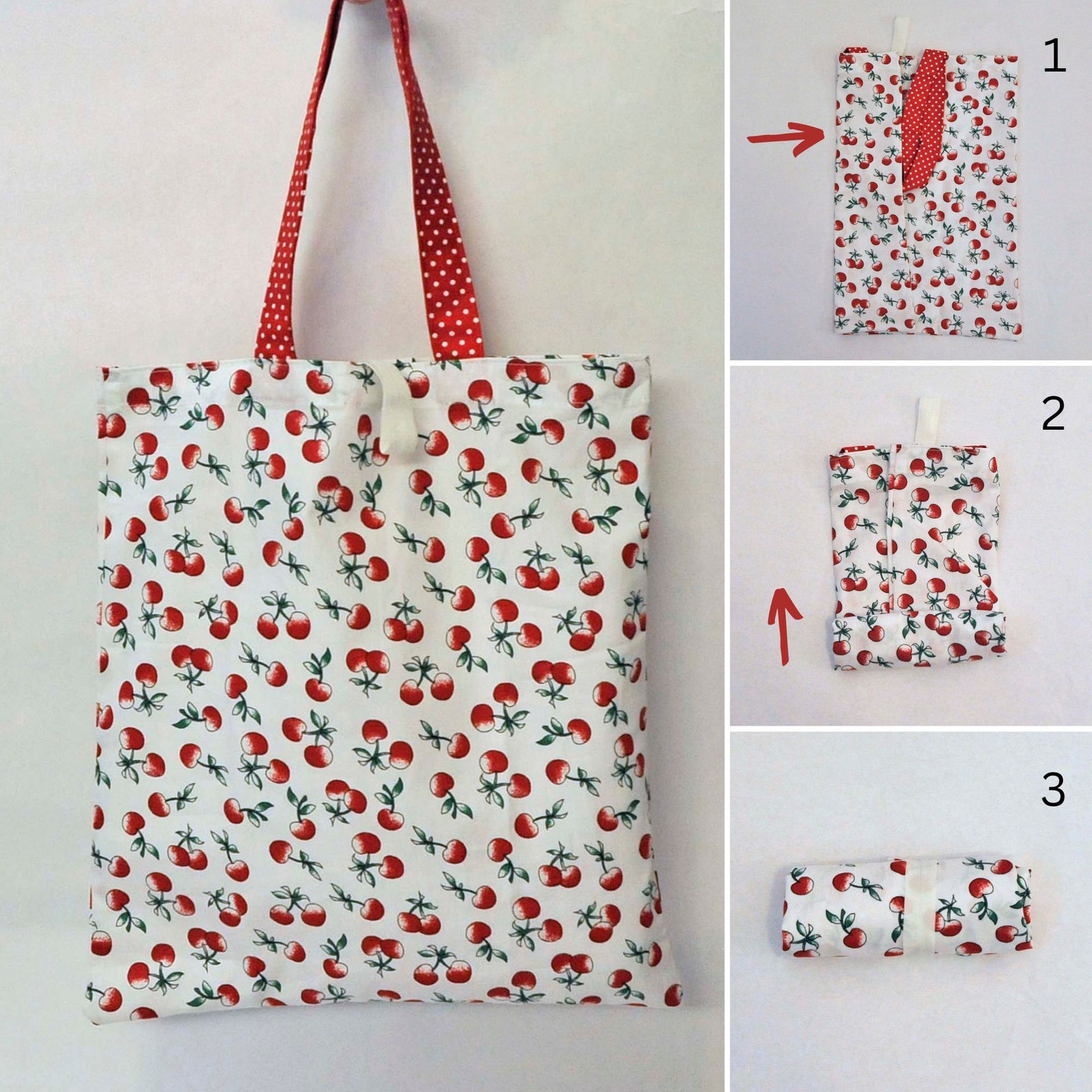 Reusable Folding Market Bag Sewing Pattern, PDF Downloadable Sewing ...