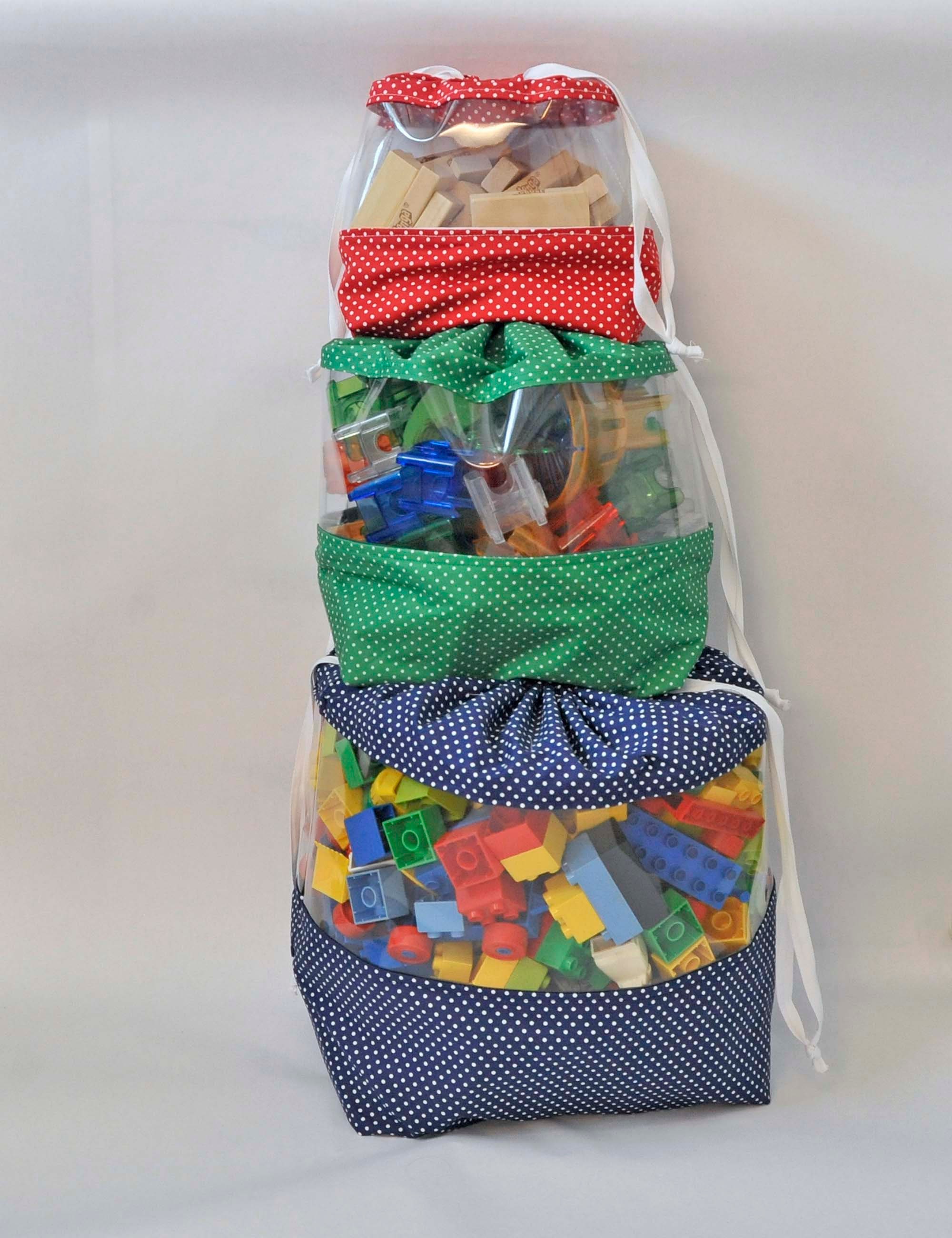 PDF Sewing Pattern Tutorial Peek A Boo Toy Storage Bag, Clear Vinyl ...