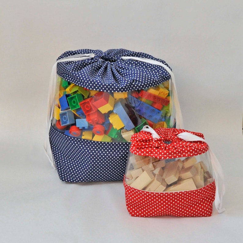 PDF Sewing Pattern Tutorial Peek A Boo Toy Storage Bag, Clear Vinyl ...