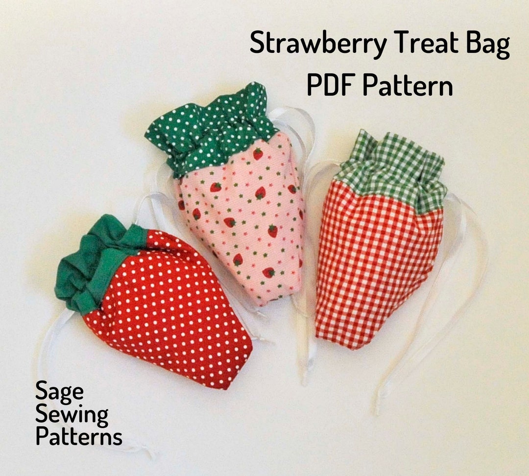 Party Favor Bag, PDF Downloadable Sewing Pattern, Berry Bag Sewing ...