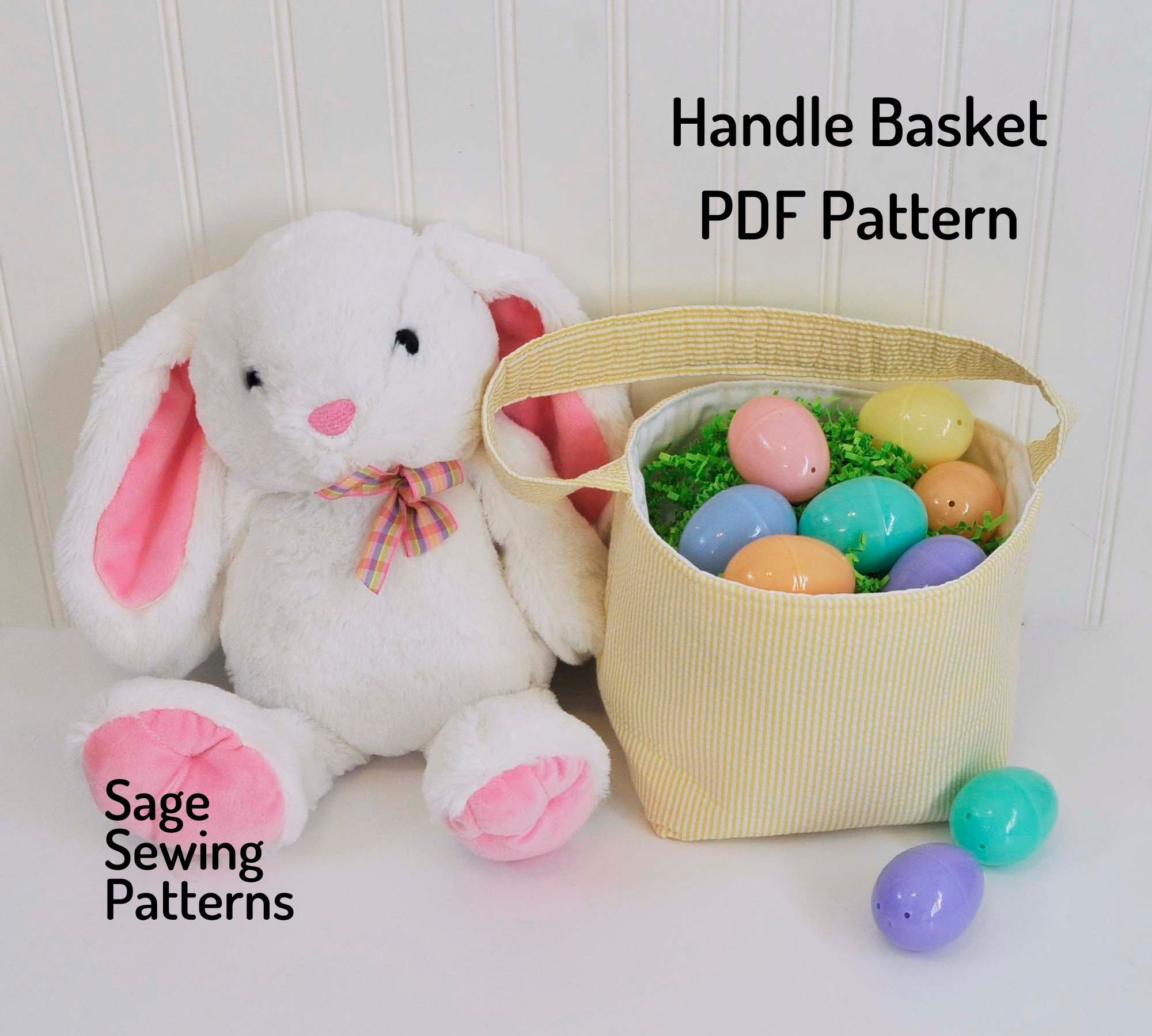 DIY Easter Basket, PDF Downloadable Sewing Pattern, Easter Basket ...