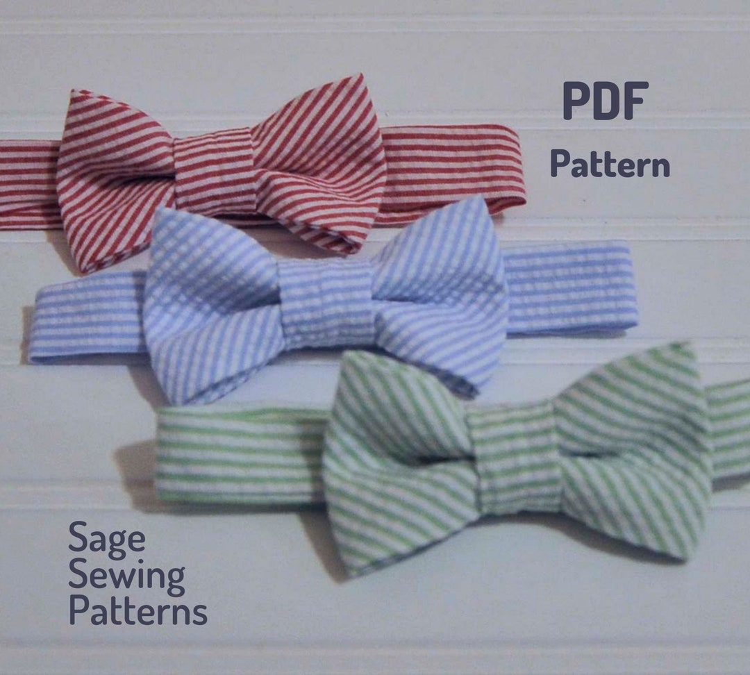 PDF Downloadable Sewing Pattern, Boys Bow Tie Sewing Pattern ...
