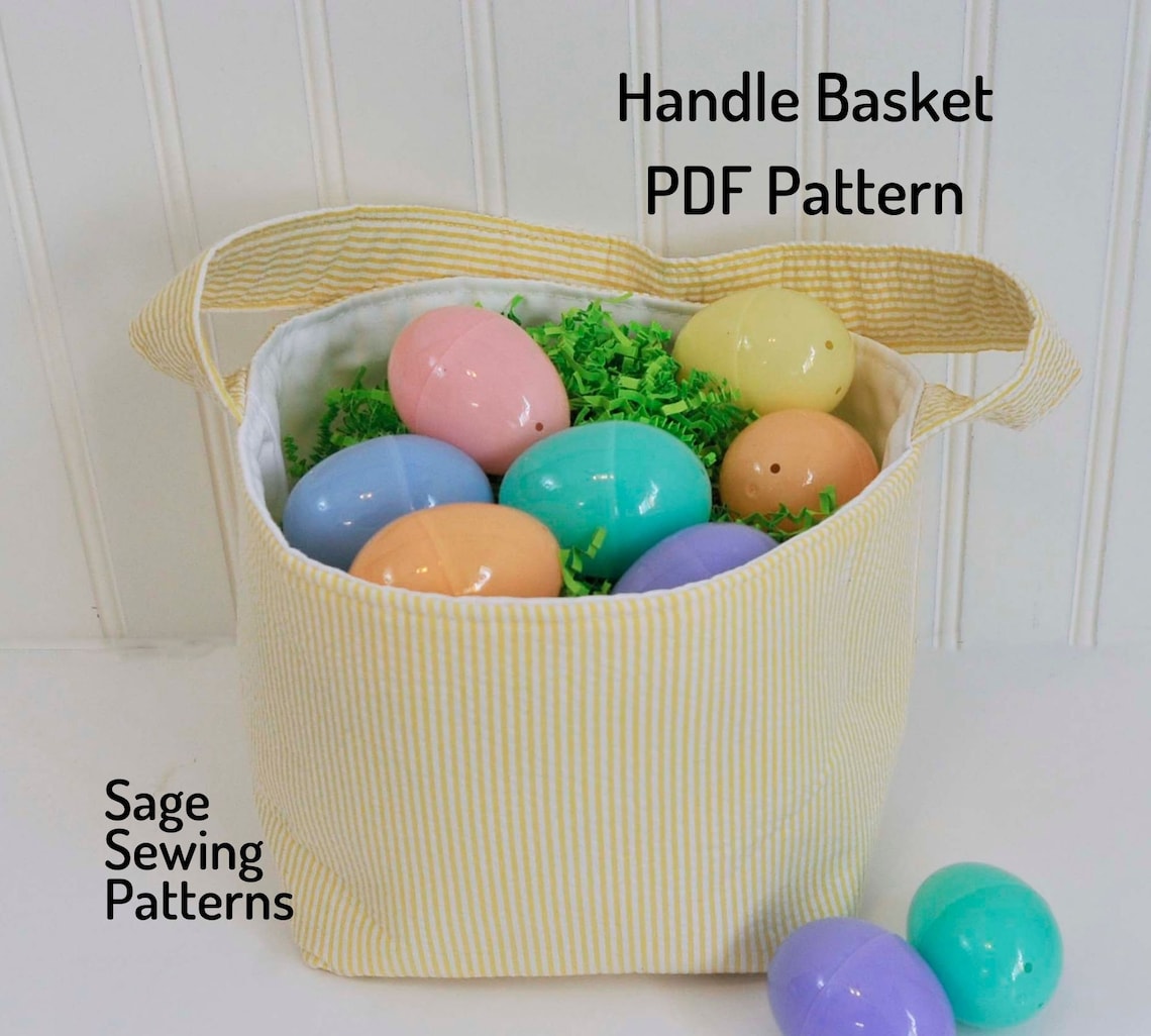 DIY Easter Basket PDF Downloadable Sewing Pattern Easter - Etsy UK