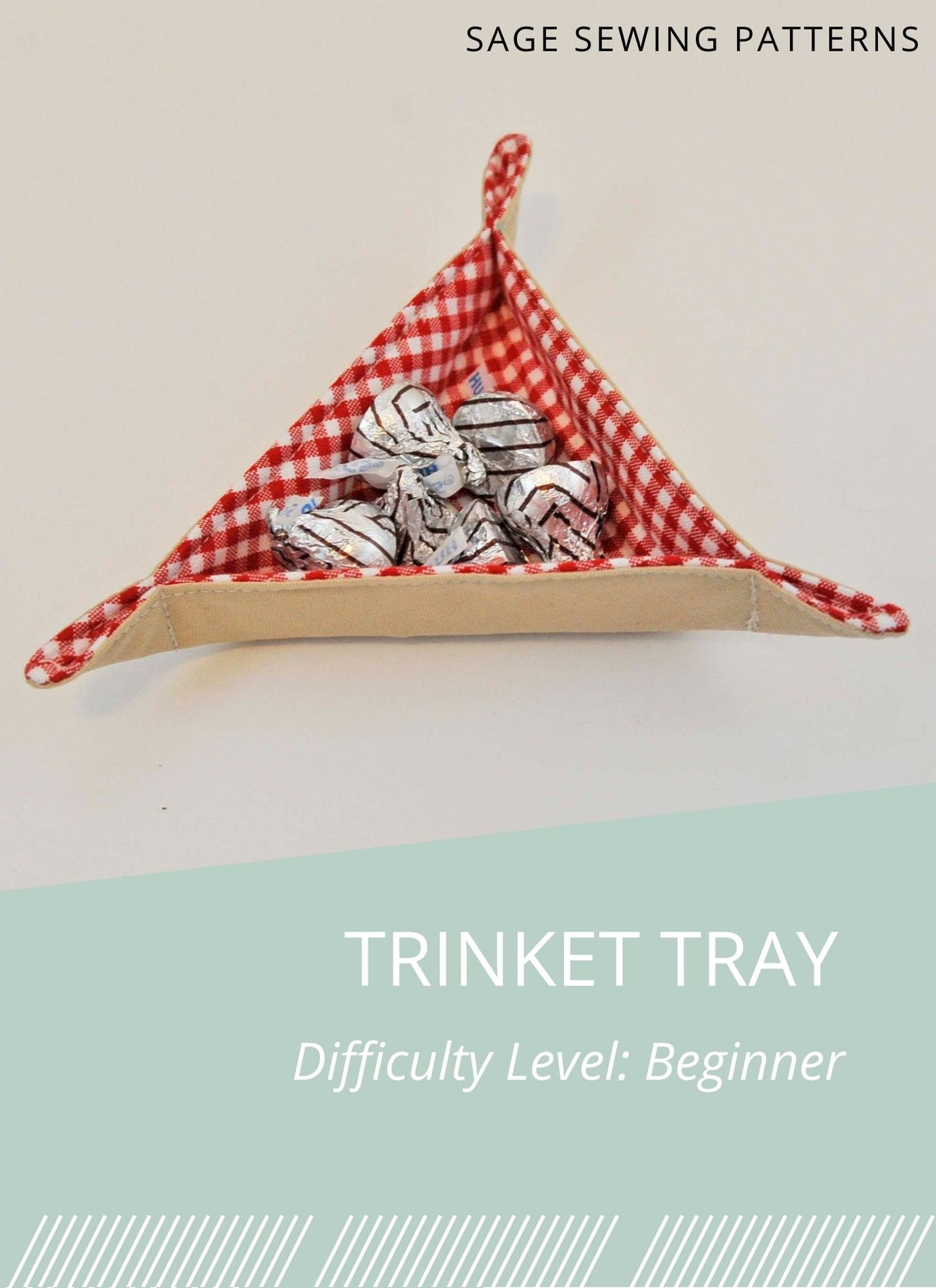 Triangle Candy Dish, PDF Downloadable Sewing Pattern, PURIM Trinket ...