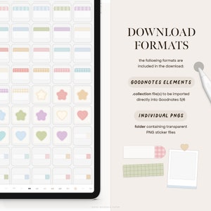 Pastel Deco Digital Stickers for Digital Planners/journals, Minimalist ...