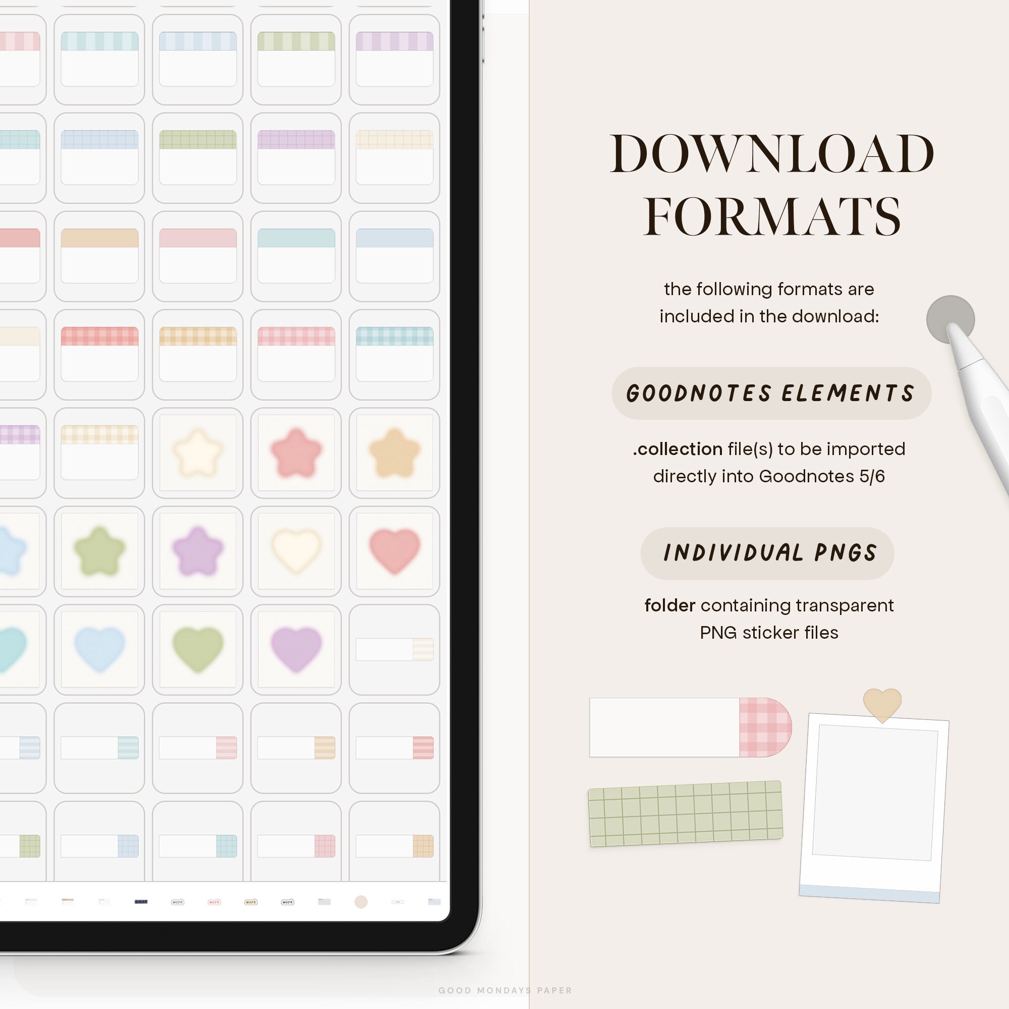 Pastel Deco Digital Stickers for Digital Planners/journals, Minimalist ...