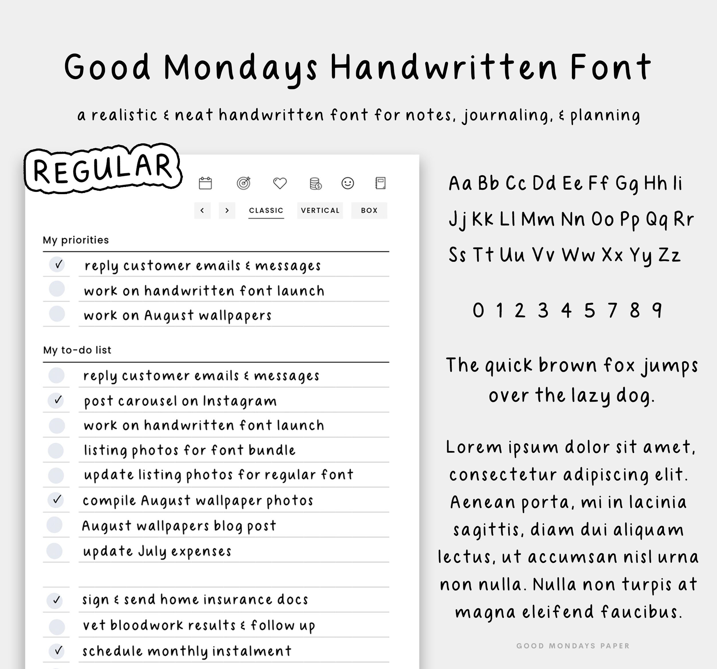 Neat Handwriting Font