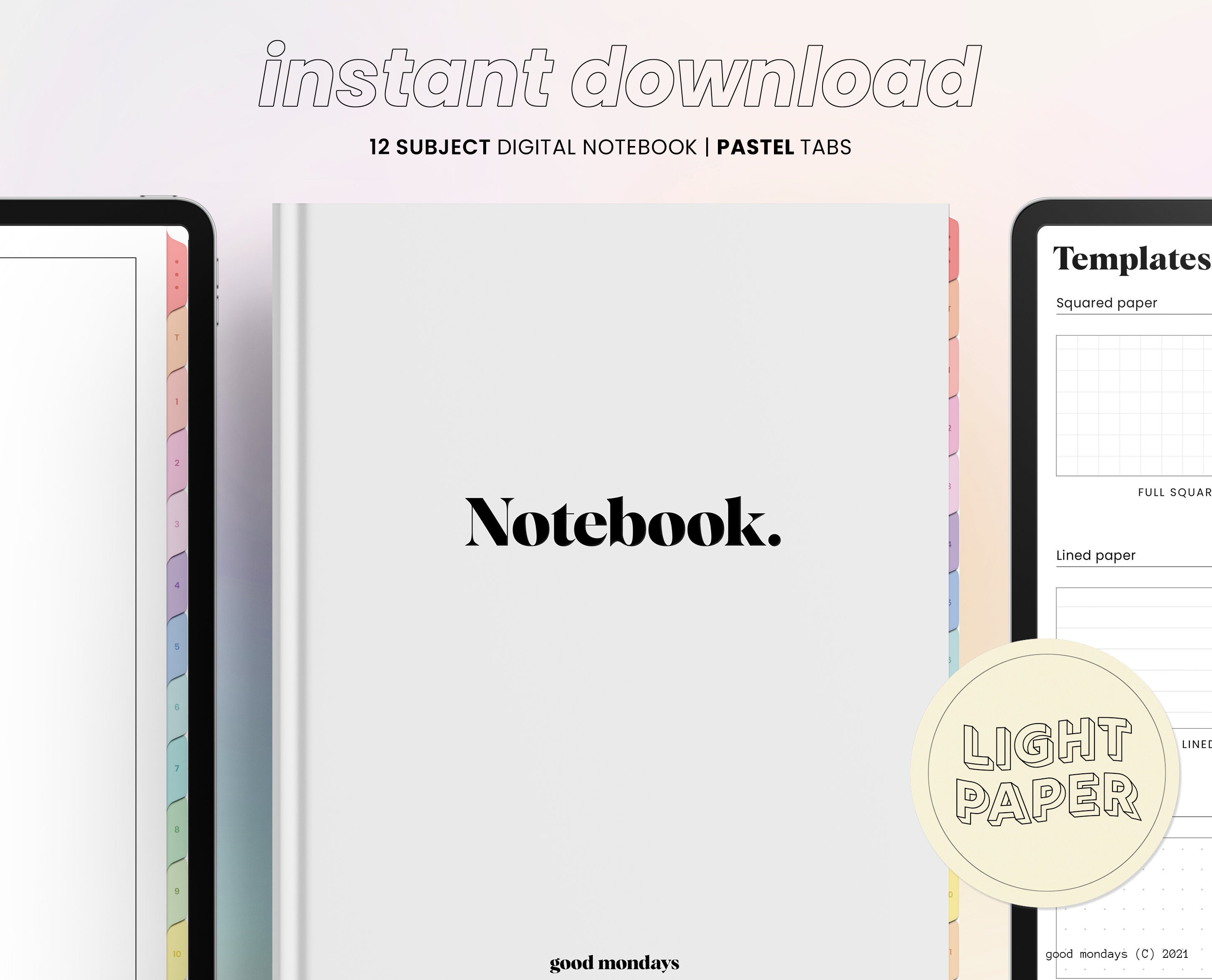 Digital Notebook Goodnotes Goodnotes Notebook Digital Notebook with ...