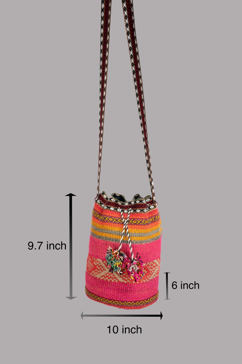 Handwoven Sheep Wool Handbag: Andean Boho Shoulder Purse - Etsy