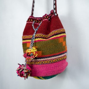 Handwoven Sheep Wool Handbag: Andean Boho Shoulder Purse - Etsy