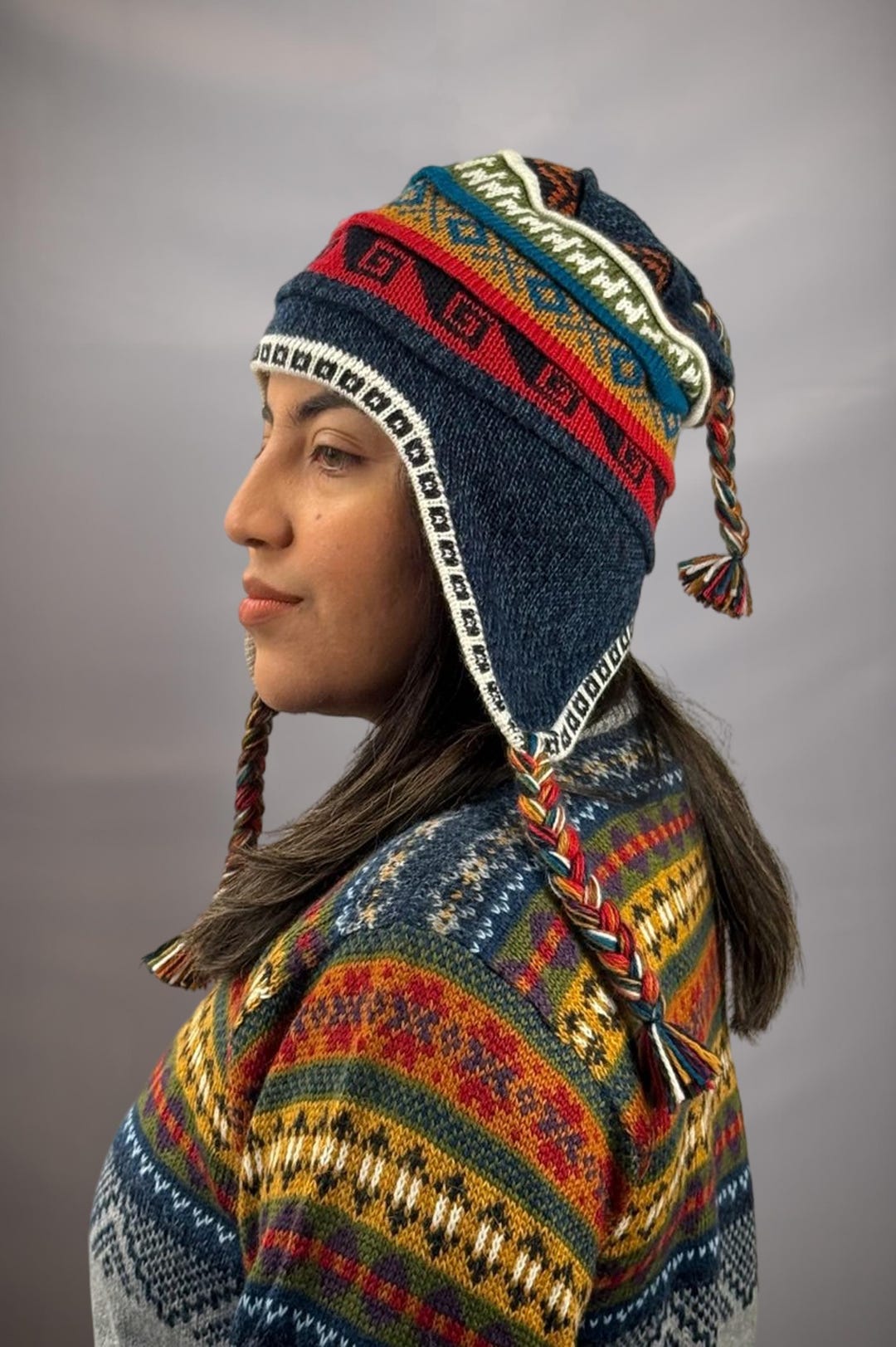 Handmade Alpaca Chullo Hat: Peruvian Knit Beanie - Etsy