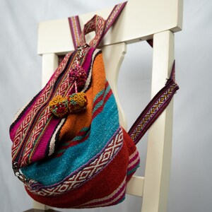 Handwoven Sheep Wool Backpack, Unisex's Backpack Purse, Shoulder ...