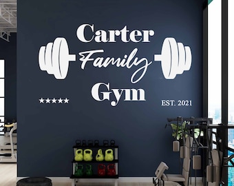 Personalized Home Gym Wall Decal Fitness Wall Sticker Vinyl - Etsy