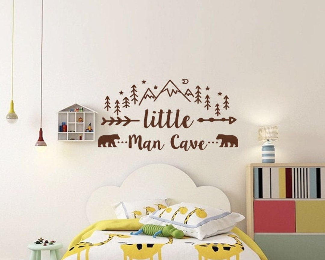 Little Man Cave Vinyl Wall Stickers for Children Bedroom Decors and ...