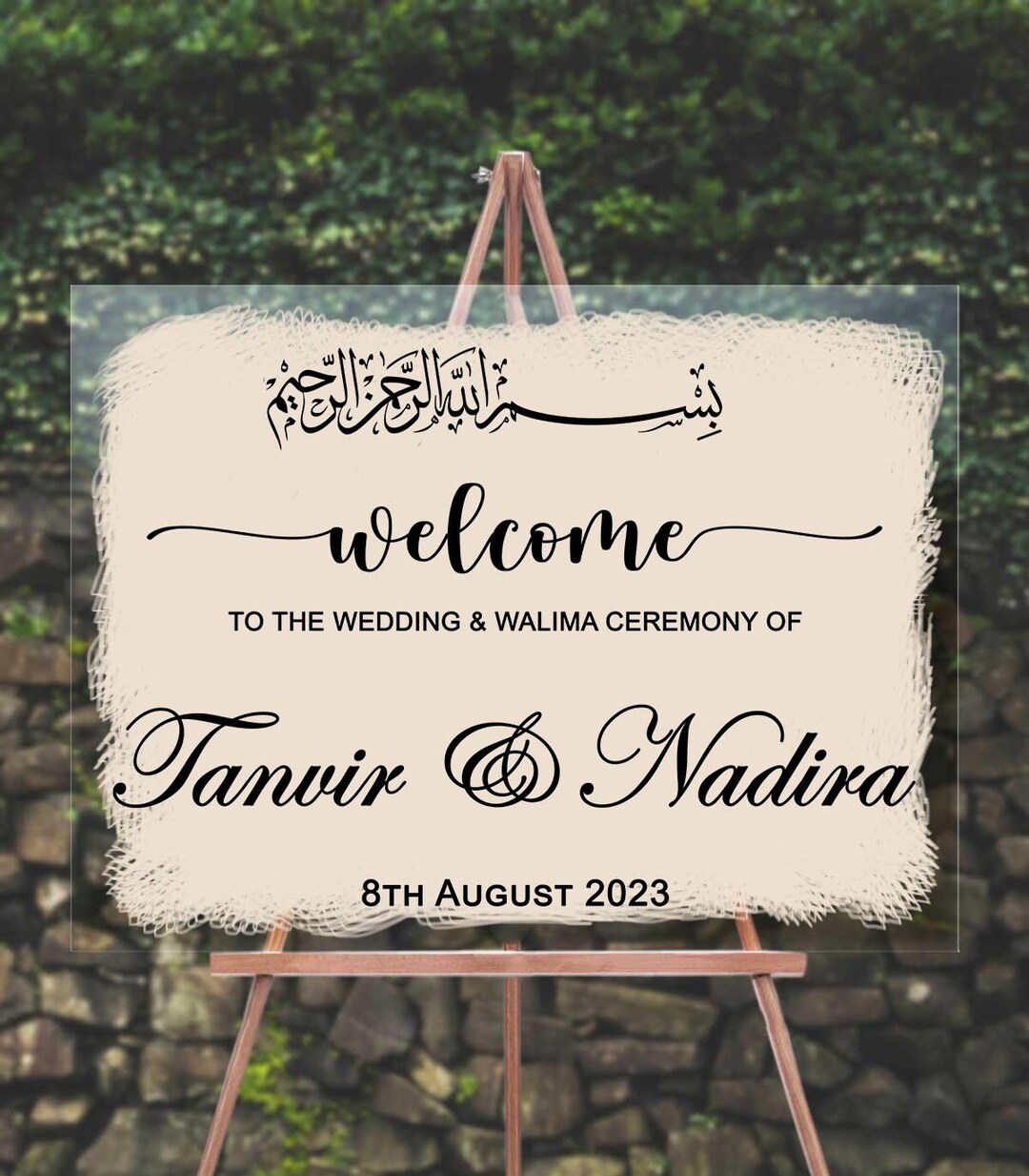 Personalised Islamic Welcome to Wedding / Nikkah / Walima Celebration ...