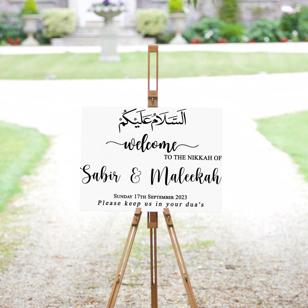 Personalised Islamic Salam Welcome to the Nikkah/ Wedding/ Walima ...