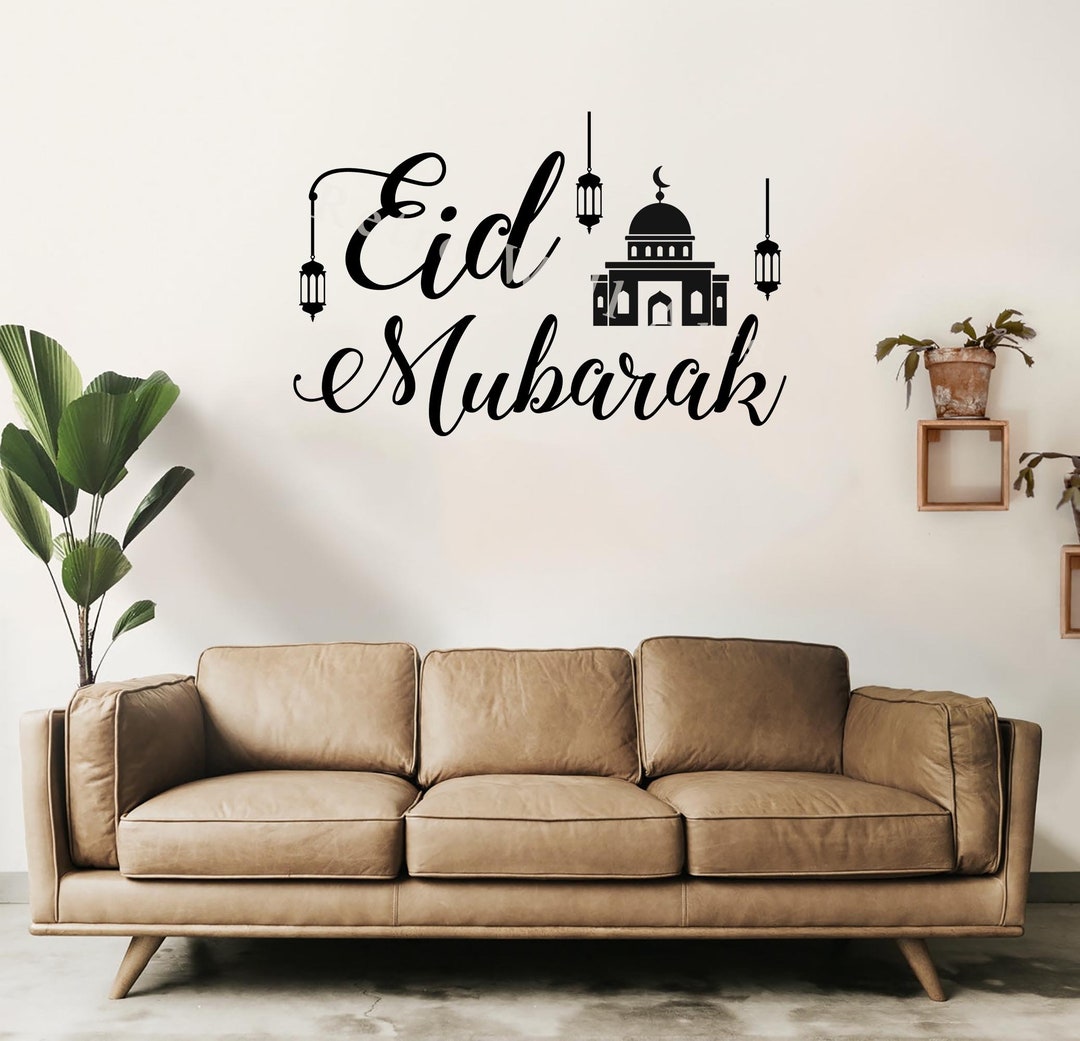 Eid Mubarak With Our Islamic Wall Sticker. This Crescent Shaped Sticker ...