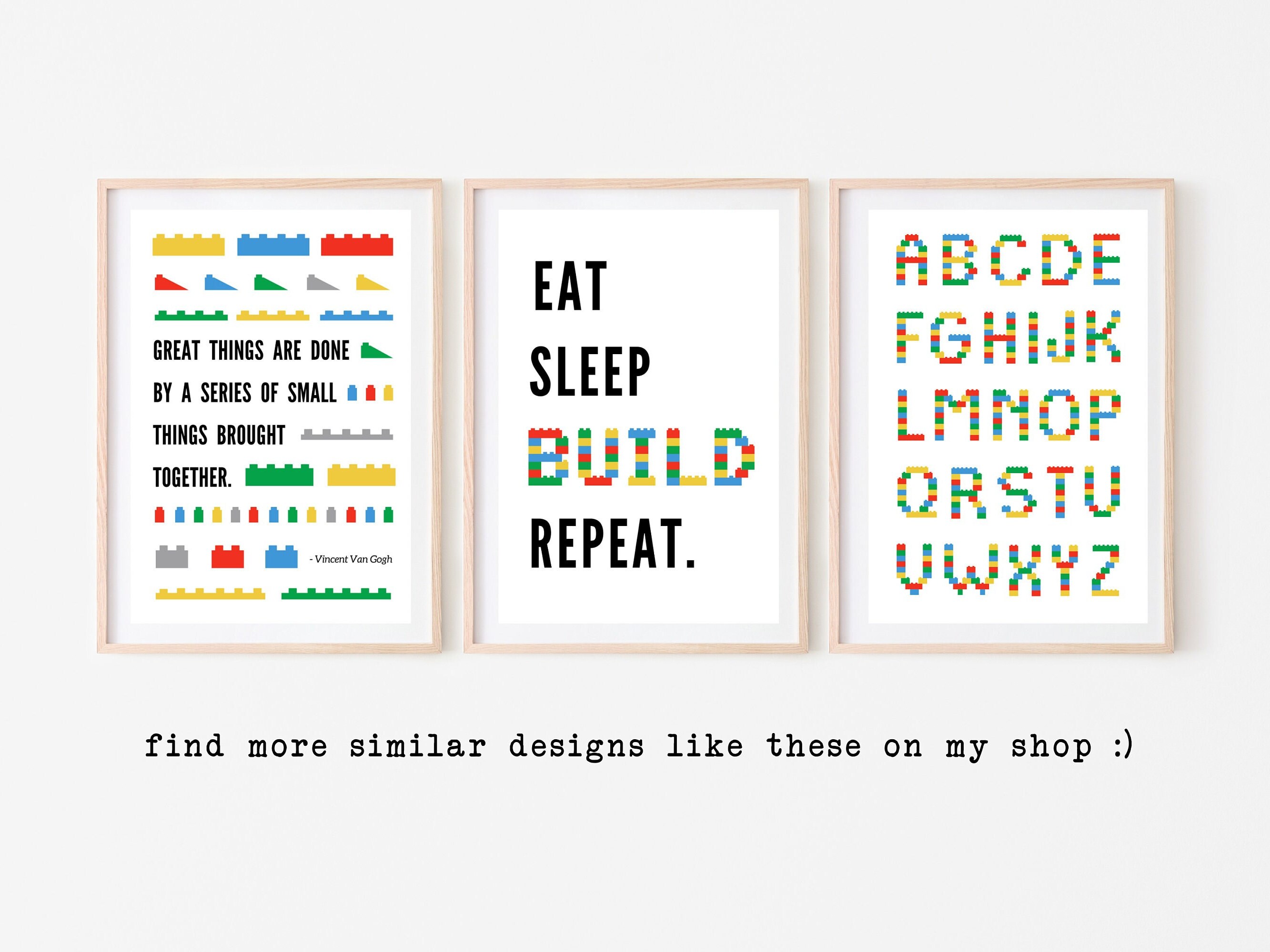 Building Block Inspired Wall Art, "build an Adventure" Quote - Etsy