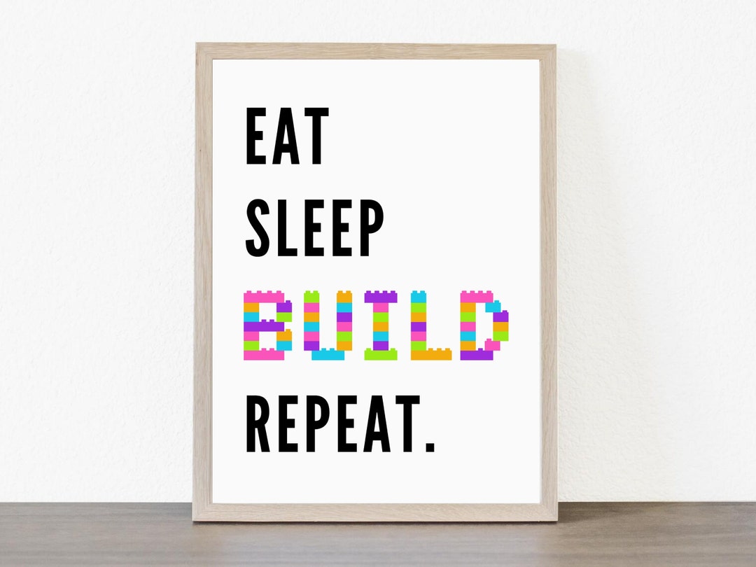 Building Block Inspired Wall Art (bright), Building Block Quote ...