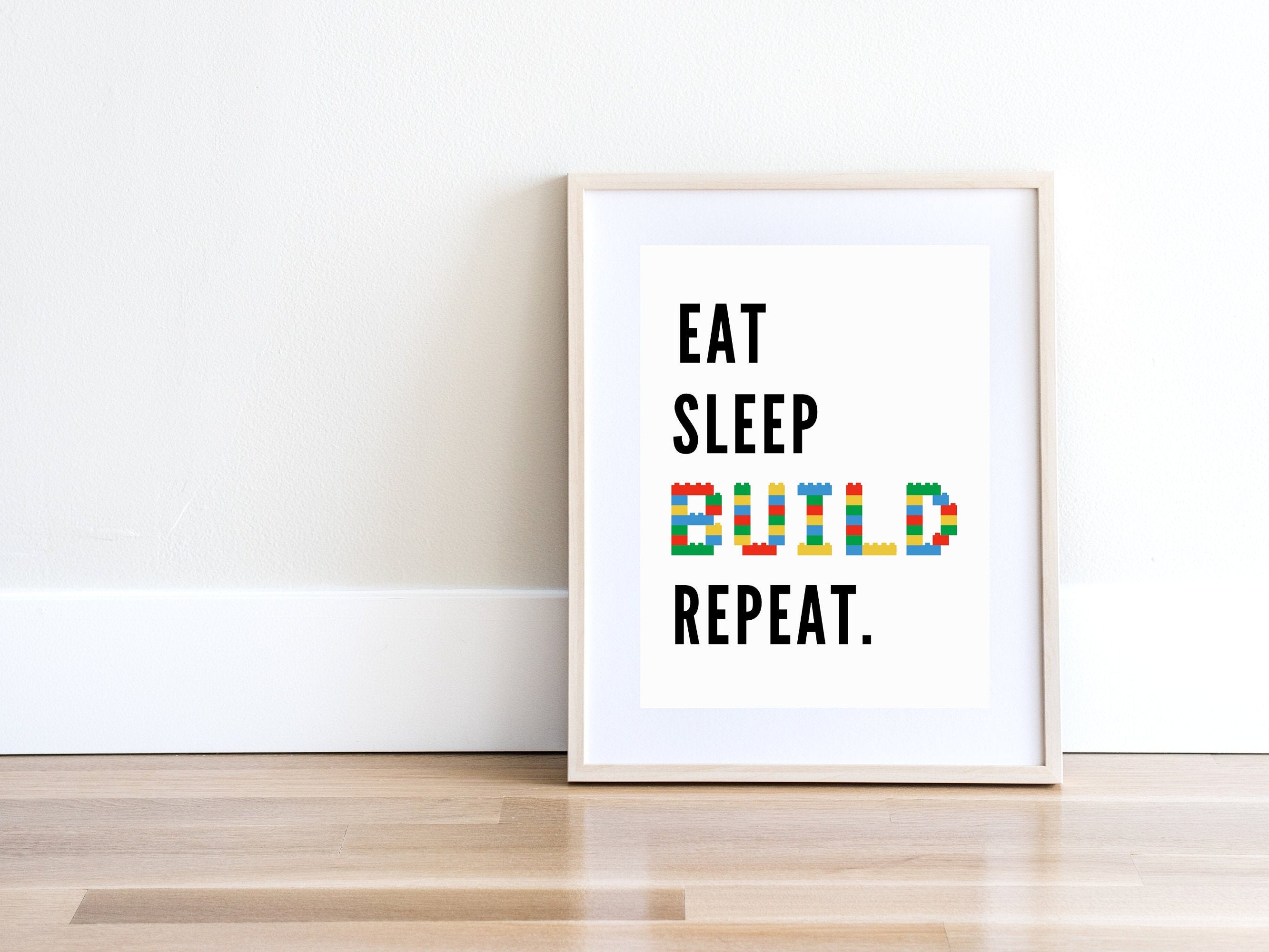 Building Block Inspired Wall Art, Building Block Quote, Digital ...