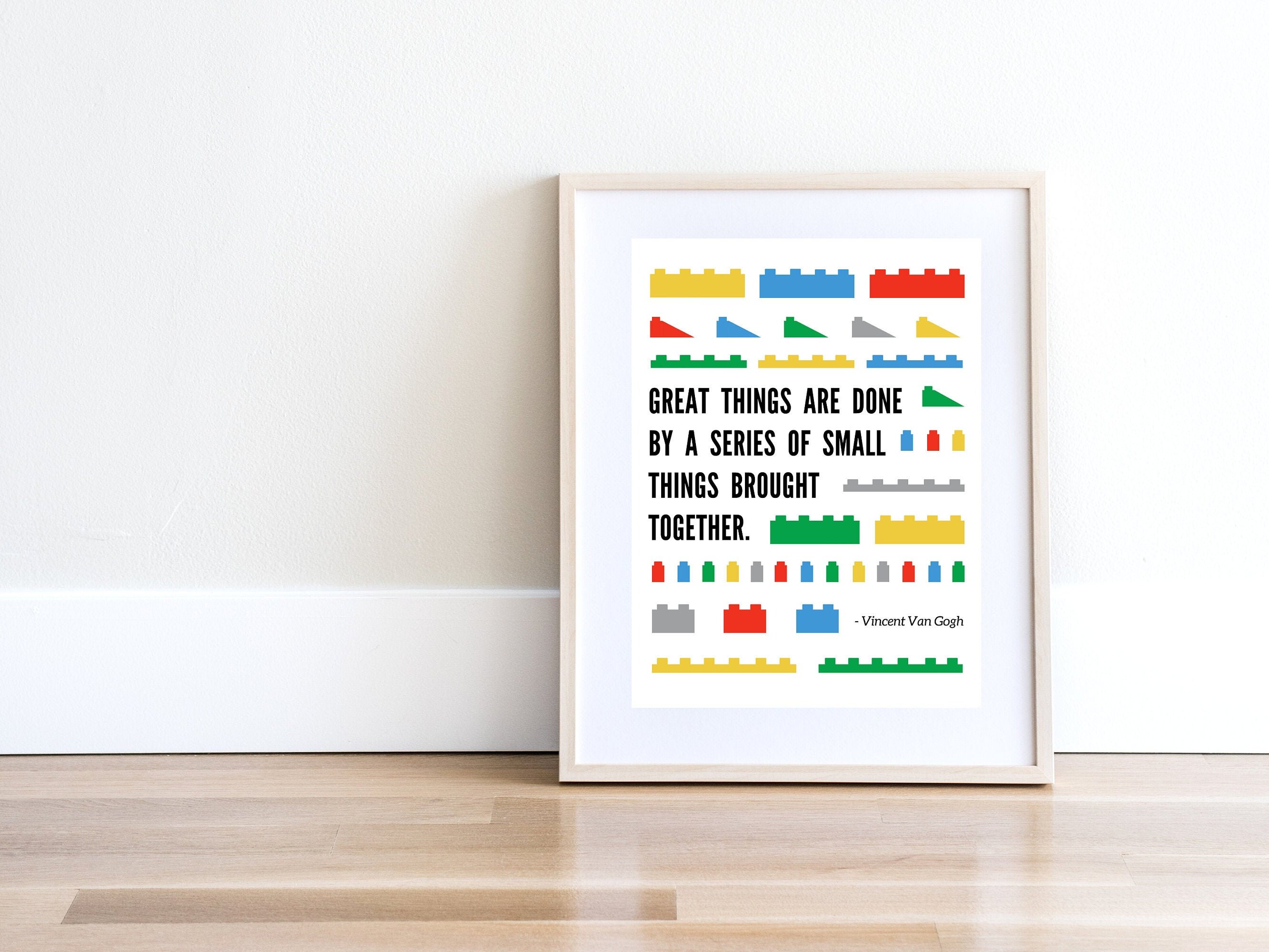 Building Block Inspired Wall Art, Inspirational Quote, Digital Download ...