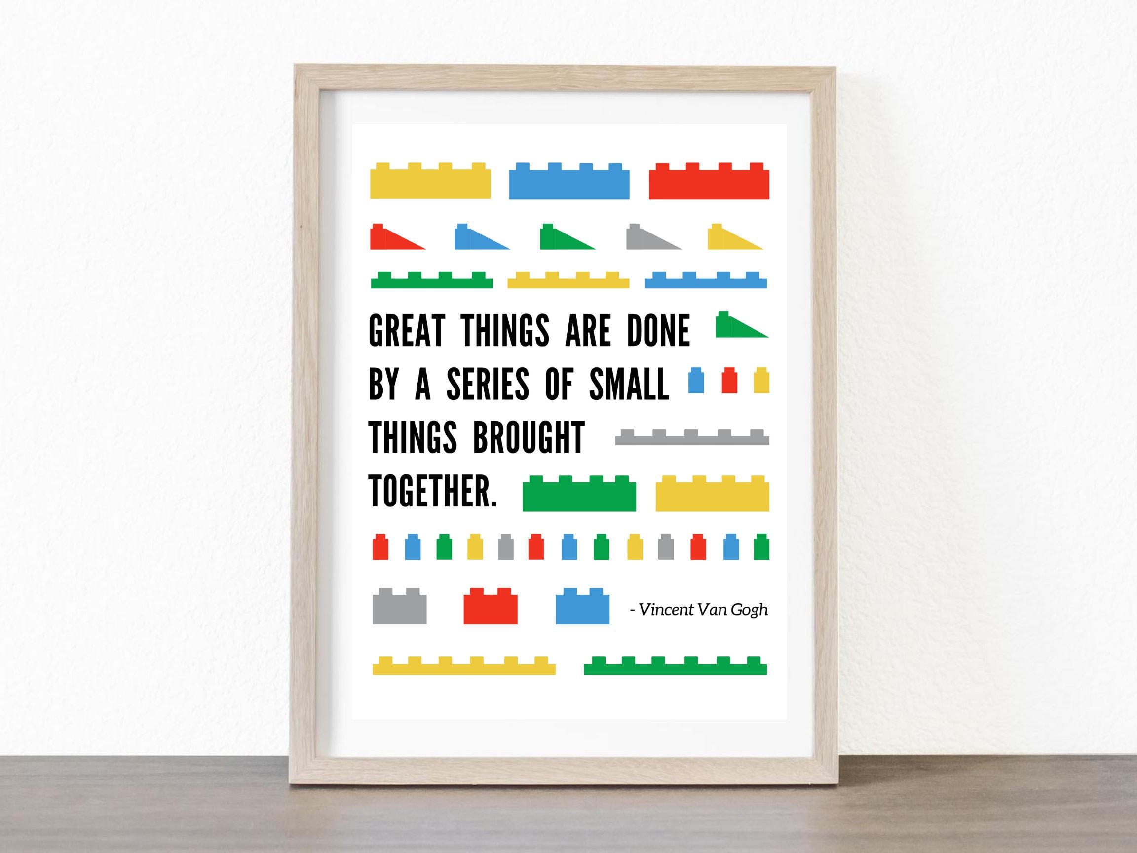 Building Block Inspired Wall Art, Inspirational Quote, Digital Download ...