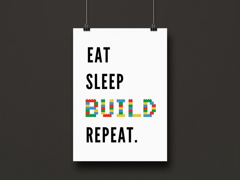 Building Block Inspired Wall Art, Building Block Quote, Digital ...