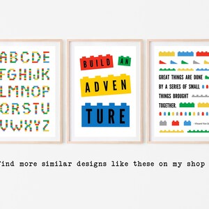 Building Block Inspired Wall Art, Building Block Quote, Digital ...