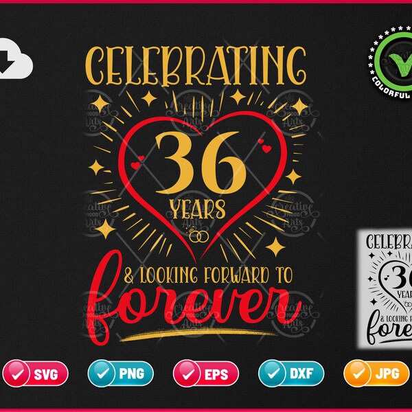 36 Years Together Svg - Etsy