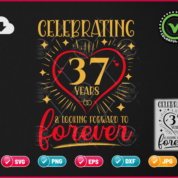 37 Years of Marriage Svg - Etsy