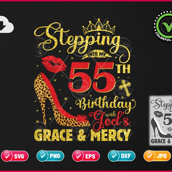 Stepping Into My 58th Birthday With God's Grace and Mercy Png - Etsy