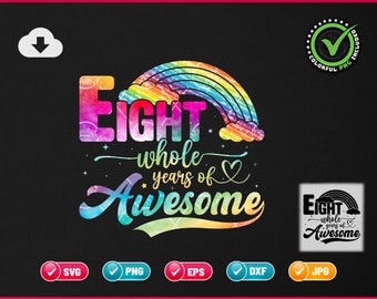 Eight Years of Awesome Png - Etsy