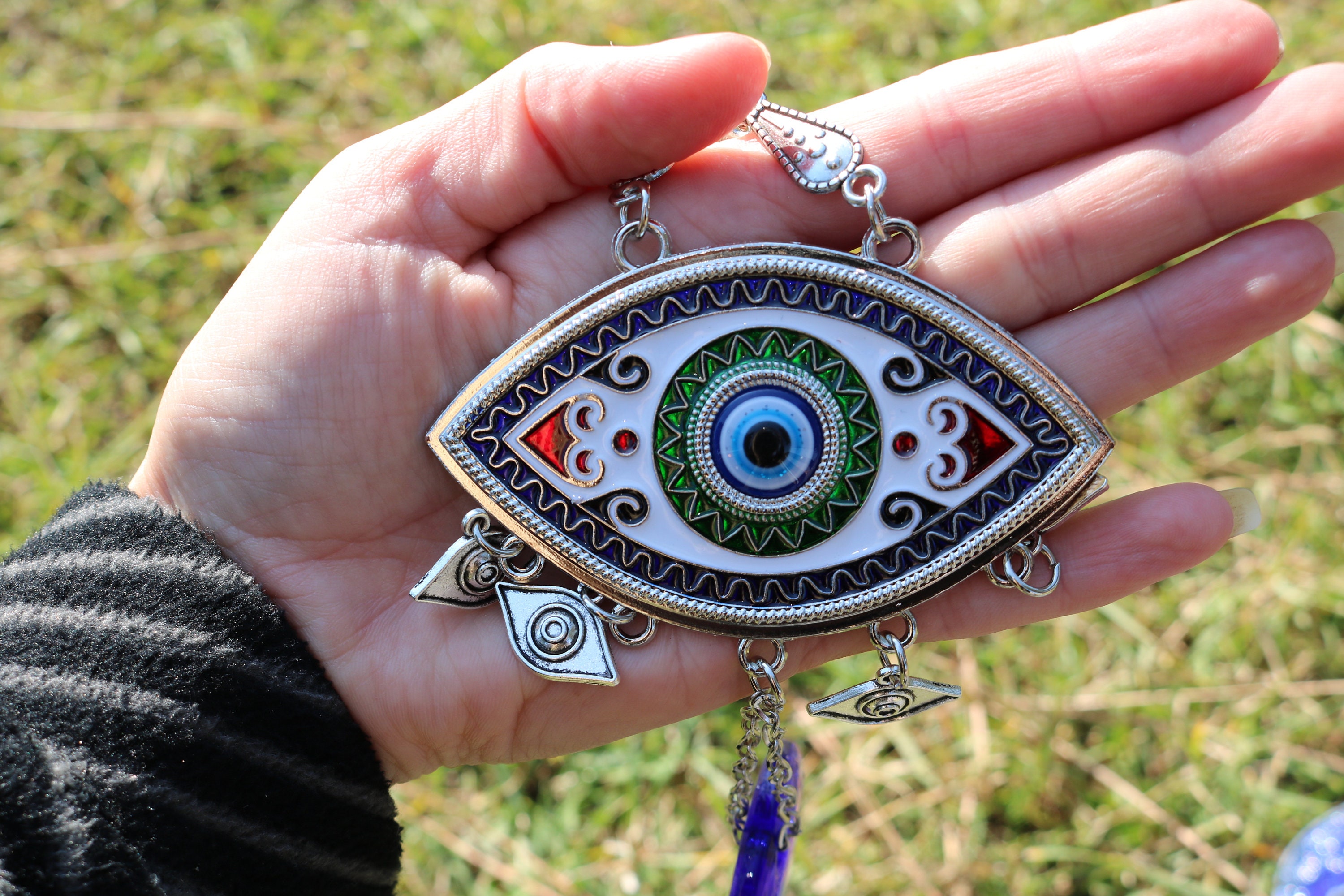 Evil Eye Décor Evil Eye Moon Evil Eye With Moon Wall Hanging - Etsy