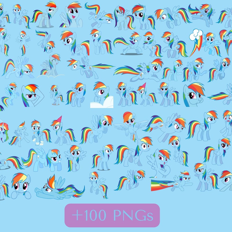 Rainbow Dash Cutie Marks - Etsy