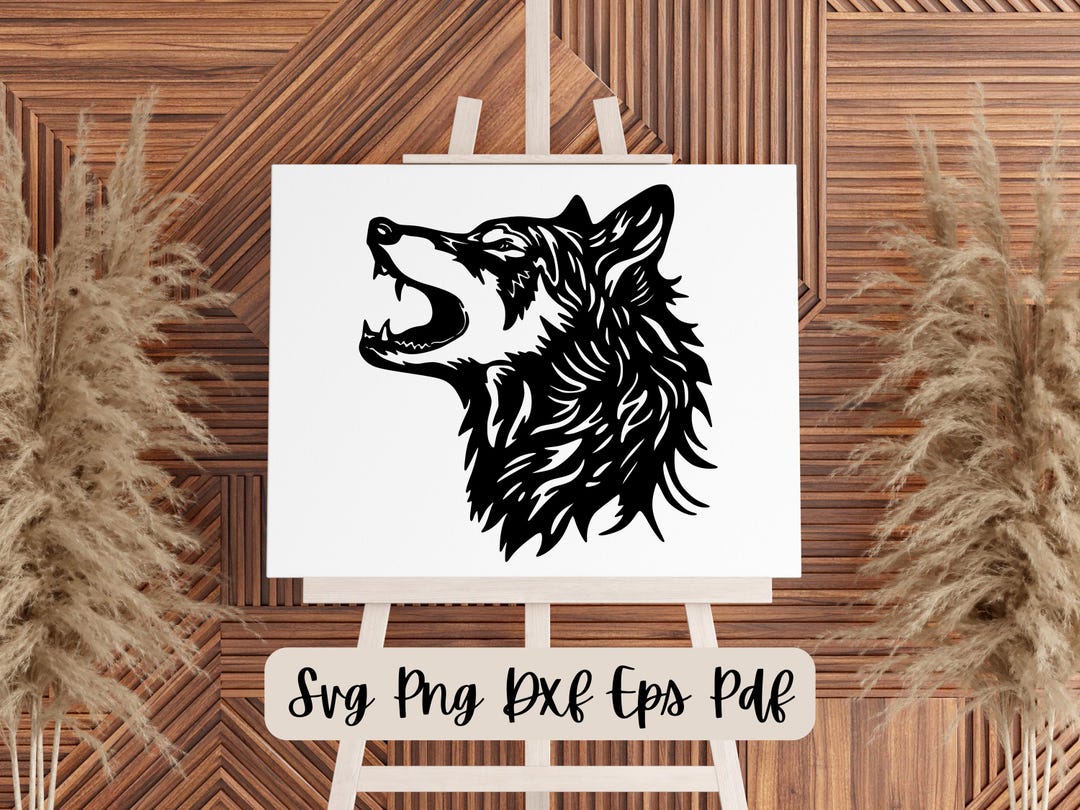 Majestic Wolf Head Wall Art – Intricate Design for Home, Patio ...