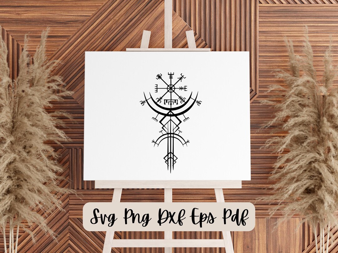 Viking Rune Digital Artwork – Nordic Mythology-inspired Decorative ...