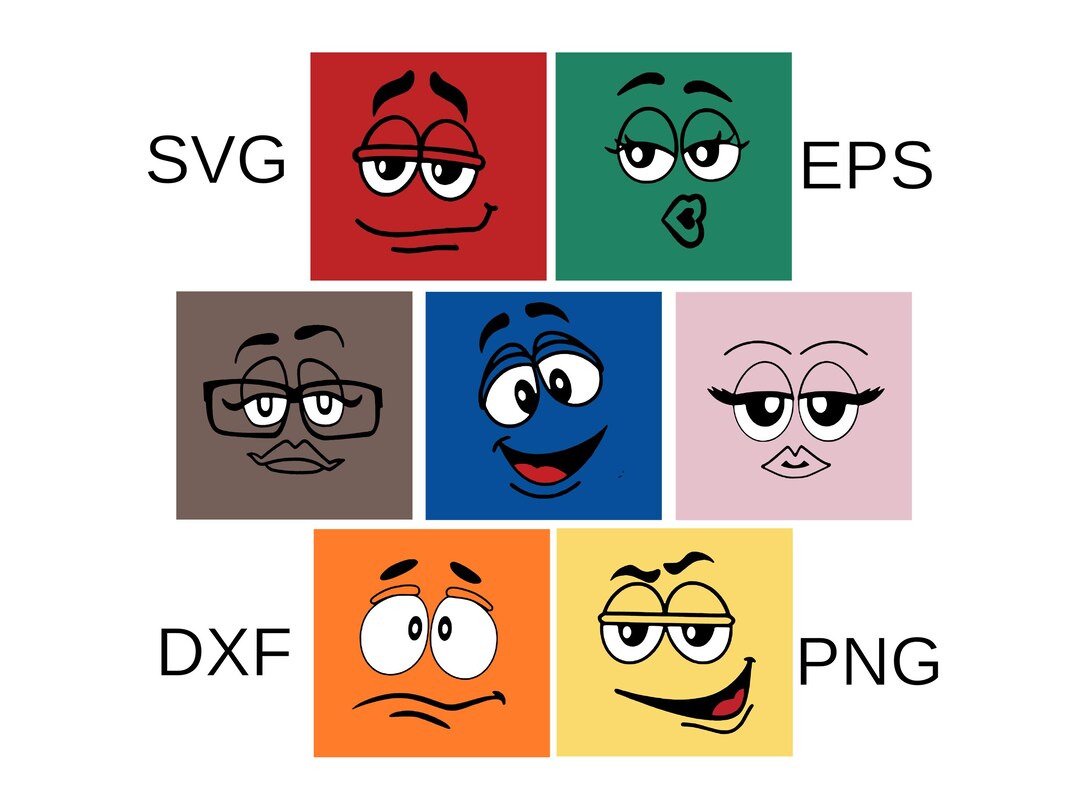 Playful Eyes Silhouette, Goofy Smile Face, Happy Cartoon Face, Curious ...