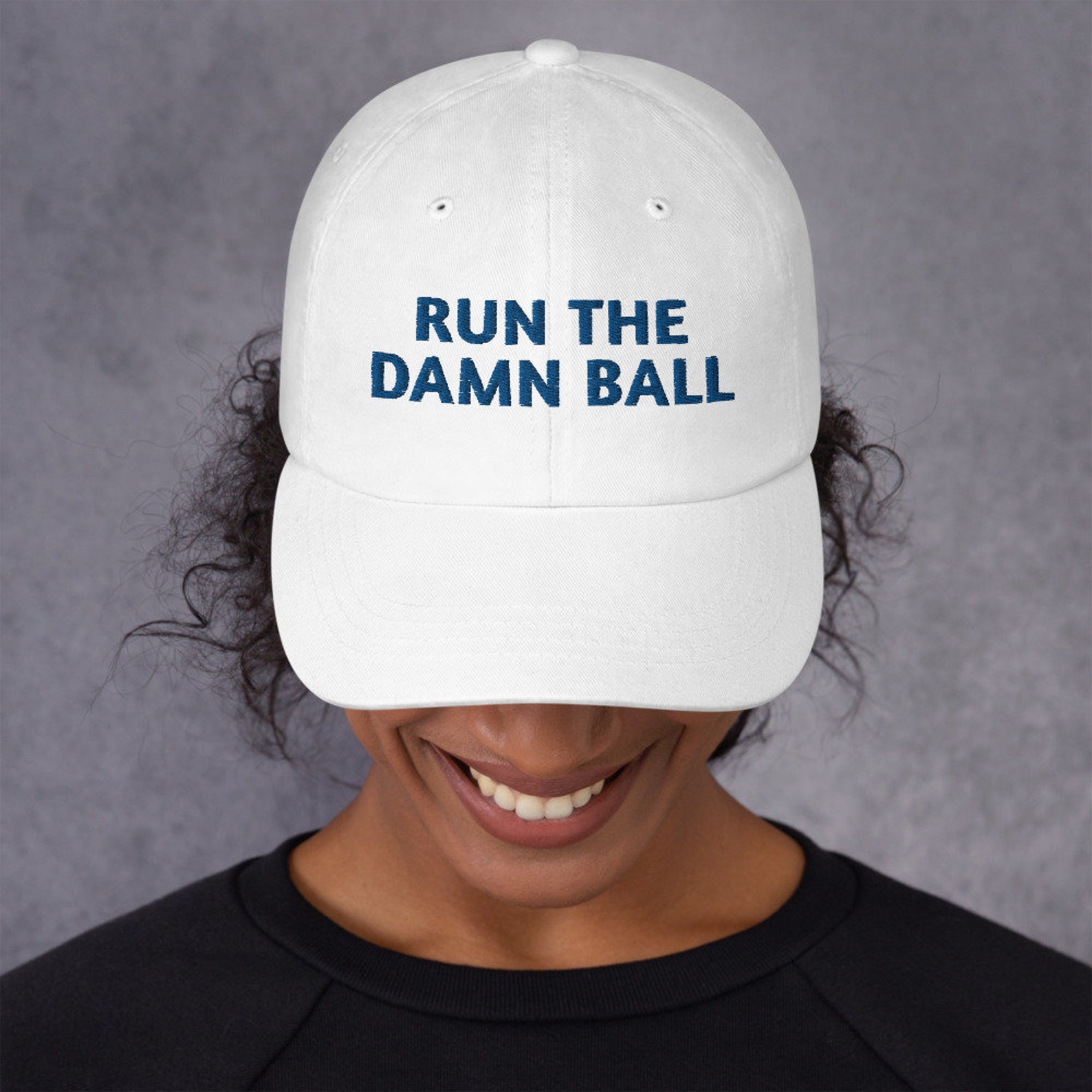 Run the Damn Ball Hat / Blue / Run the Damn Ball Dad Hat - Etsy