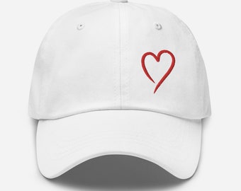 Red Heart Hat - Etsy
