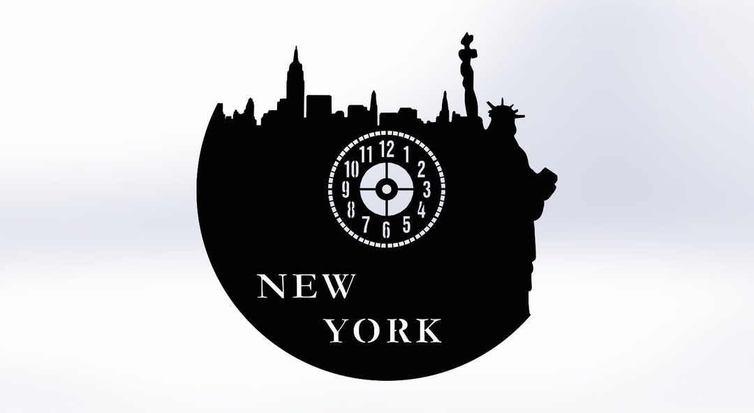 Clock New York Dxf Svg PDF and AI Files. Cutting Cnc - Etsy Australia