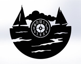 Sailing Clock Vector - Etsy
